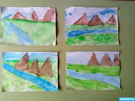 Рисование в подготовительной группе «Горы 4 фото Воспитателям детских садов школьным
