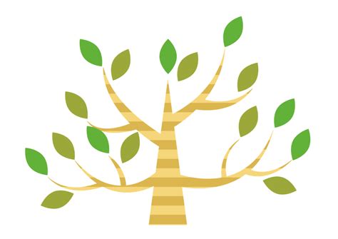 可愛いイラスト無料｜木 デフォルメ − Free Illustration Tree Deformed イラストダウンロード