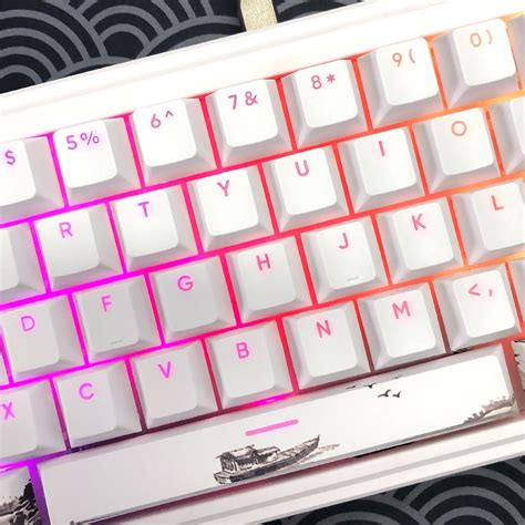 Jsjt Pbt Keycaps Double Shot Shine Through Keycaps 129 Keys Plum Blossom Custom Keycap Set Dye