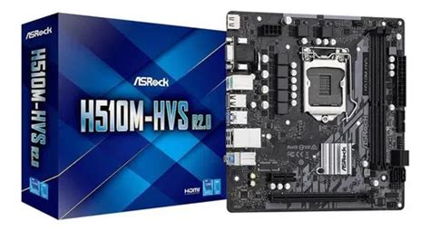 Placa Mãe Asrock H510m Hvs R20 Intel Lga 1200 Matx Ddr4 Cor Preto à Placa Mãe Asrock H510m Hvs R20 Intel Lga 1200 Matx Ddr4 Cor Preto à