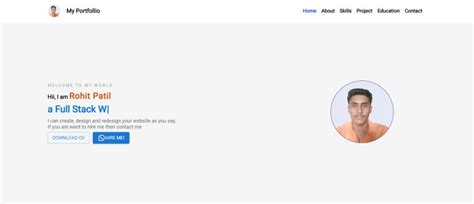 Rohit Patil On Linkedin I Have Been Created React Project With My Personal Portfolio Website Im