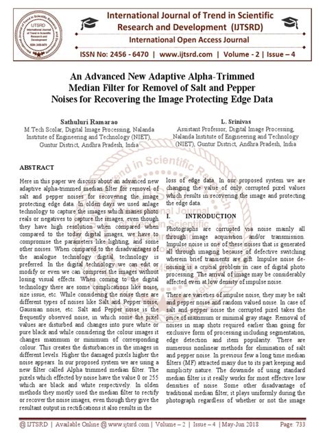 An Advanced New Adaptive Alpha Trimmed Median Filter For Removel Of Salt And Pepper Noises For