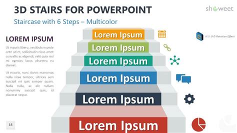 D Stair Templates For PowerPoint Showeet Powerpoint Powerpoint Presentation Powerpoint