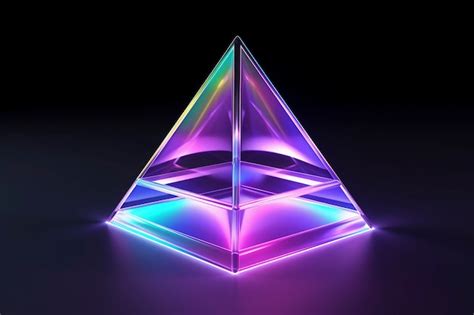 Free Photo 3d Rendering Of Neon Triangle