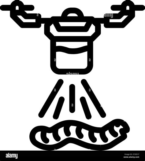 Pest Control Drone Line Icon Vector Illustration Stock Vector Image And Art Alamy