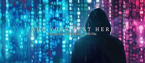 Mysterious Hacker Figure In Digital Matrix Premium Ai Generated Psd