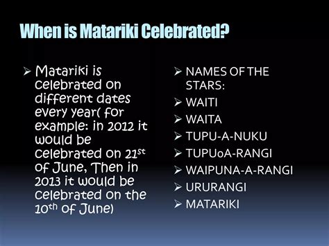 Matariki Powerpoint Pptx