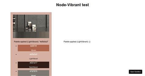 Image Vibrant Codesandbox