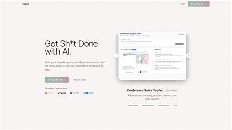 Solar Ai Powered Platform For Building Full Stack Apps Ai Agents And
