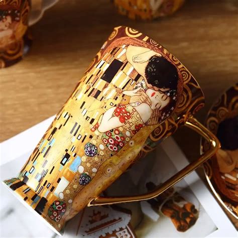 Tasse à Cafétasse à Café En Porcelaine Gustav Klimtavec Cuillère