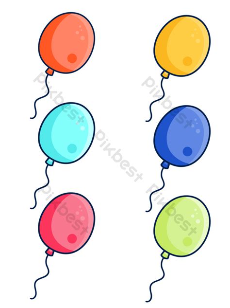 Colorful Balloon Png Icon Ai Png Images Free Download Pikbest