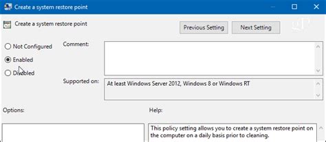 make windows 10 create automatic restore point when windows defender scans