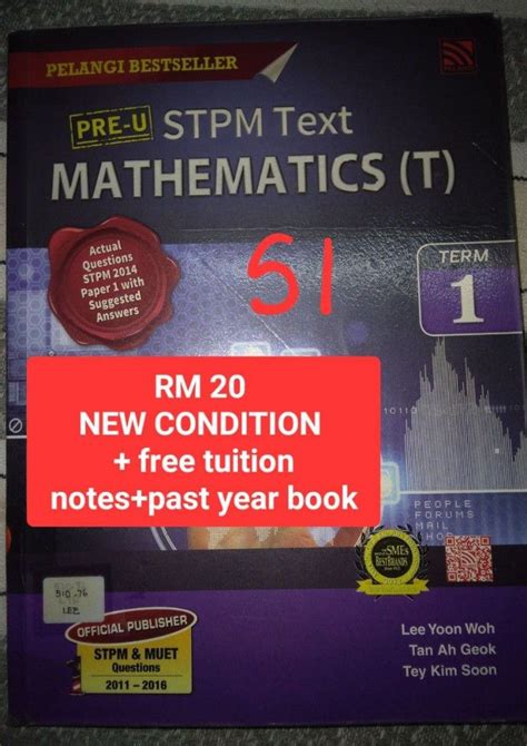 Stpm Mathematics T Sem 1 2 And 3 Hobbies And Toys Books And Magazines Textbooks On Carousell