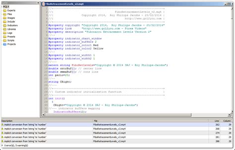 Indicators Fiboretracementlevelsmq4 Fibonacci Articles Library Comments Mql5