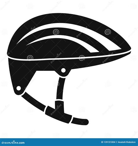 Bike Helmet Icon Simple Style Stock Vector Illustration Of