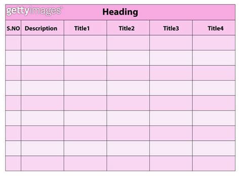 Table Layout 4 Different Pink Color Table Format Vector Creative Table Layout 1710847096
