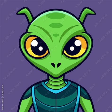 Colorful Alien Clipart Cartoon Vector Design Stock Vector Adobe Stock