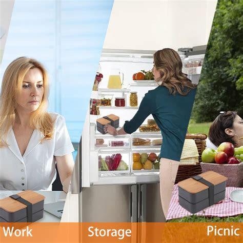 1200ml 휴대용 구획 절연 이중층 도시락 전자 레인지 용 플라스틱 식품 용기 색상 절연 백 없음 흰색