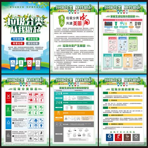 垃圾分类展板设计图 海报设计 广告设计 设计图库 昵图网