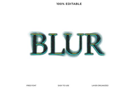 Blur Font Style Text Effect Photoshop Premium Psd File