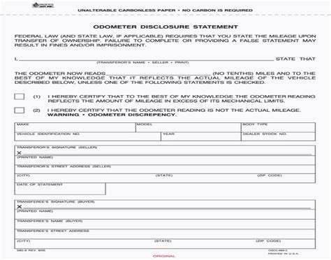 Odometer Disclosure Statements Rayness Analytica I Professional Services Marketplace