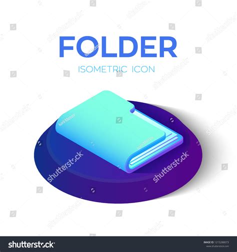 Folder Icon 3d Isometric Folder Sign Stock Vector Royalty Free 1215288073 Shutterstock