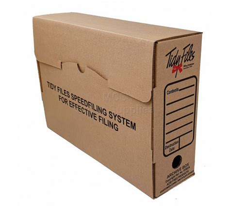 TIDY FILES Folio Archive Box No Clip Kraft Tidy Files TD07002K Tidy Files AABX KR