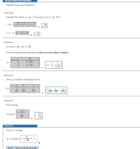 Solved Please Solve Completely The Dot Product And Chegg