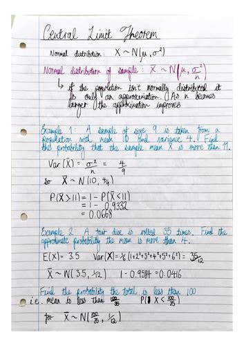 a level further maths statistics revision notes and example questions