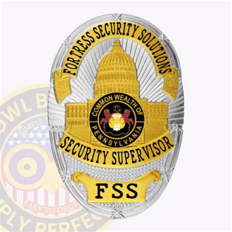 Custom Security Supervisor Badges Design Online In Minutes