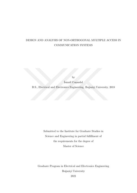 Pdf Design And Analysis Of Non Orthogonal Multiple Access In