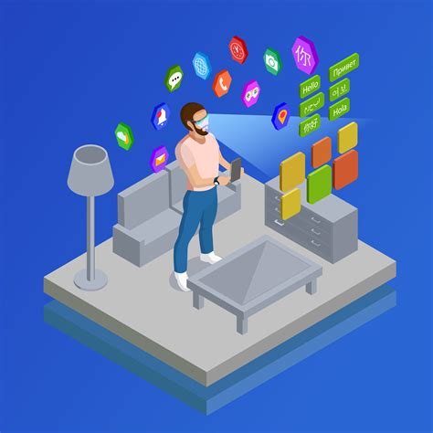 augmented reality glases symbols isometric oster 494868 vector art at