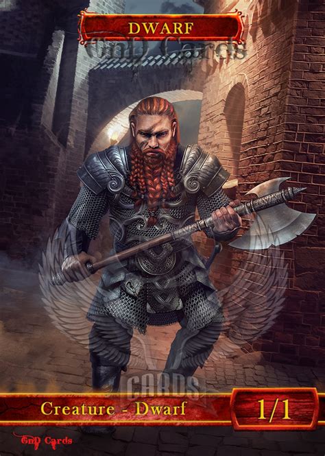 Dwarf 1 Tcg Token Custom Altered Etsy