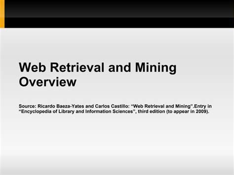 Web Information Retrieval And Mining Ppt
