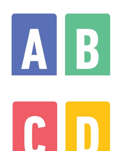 tarjetas a b c d pdf
