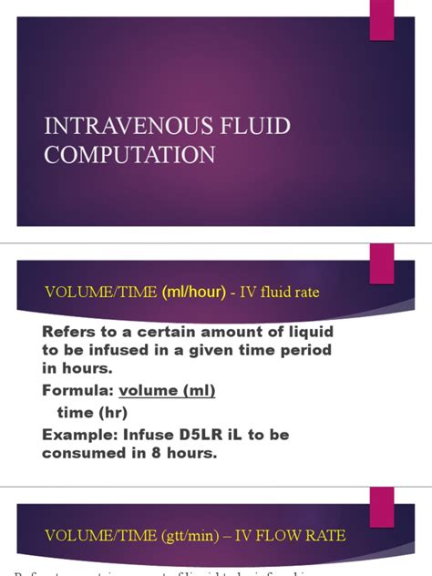 Intravenous Fluid Computation Pdf