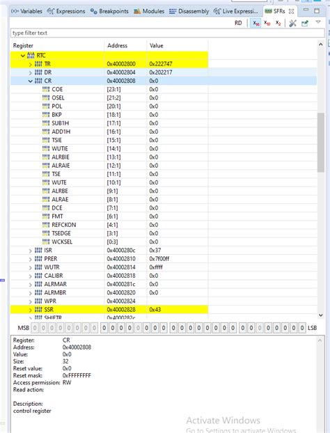 Solved Reading Continuously Rtc In Stm32f4 Ar 180mhz