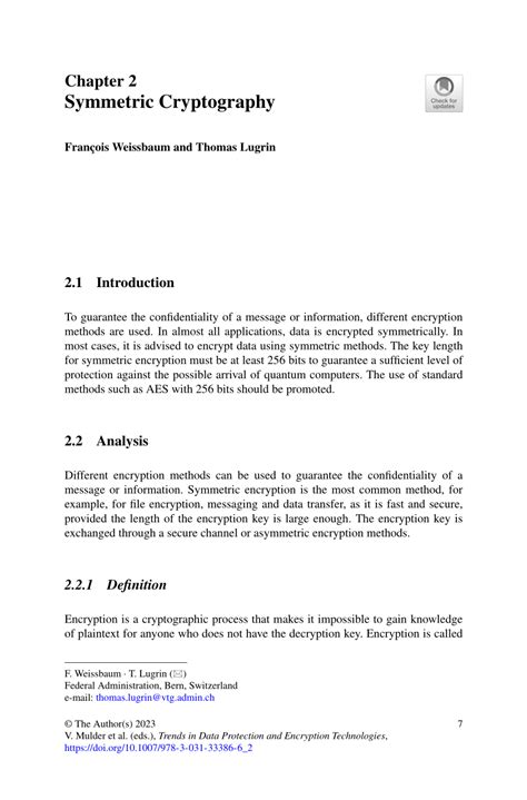 Pdf Symmetric Cryptography