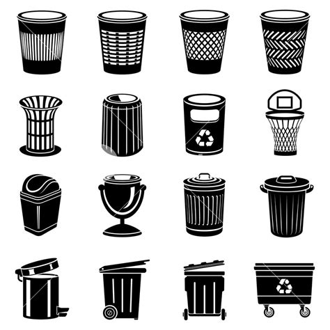 Garbage Can Vector At Collection Of Garbage Can Vector Free For Personal Use