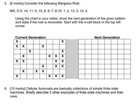 Solved 5 5 Marks Consider The Following Margolus Rule