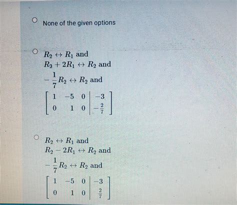 solved assume that the following row operations r₁ r₂ r₂
