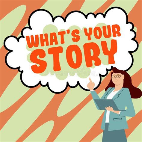 Writing Displaying Text What S Your Story Internet Concept Asking