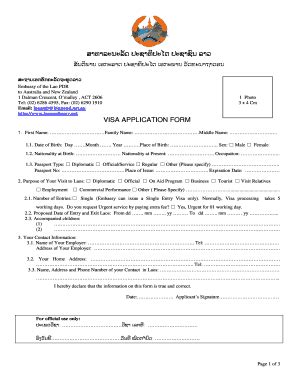 Embassy Of Laos O Malley Photos Fill Online Printable Fillable Blank PdfFiller