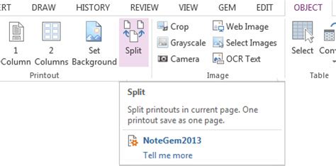 OneNote Insert And Split Long Printouts On Multiple Pages Office OneNote Gem Add Ins