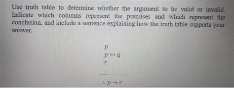 Answered Use Truth Table To Determine Whether… Bartleby