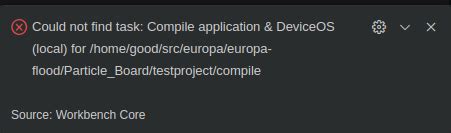 ISSUE Workbench VS Code Could Not Find Task Particle Workbench