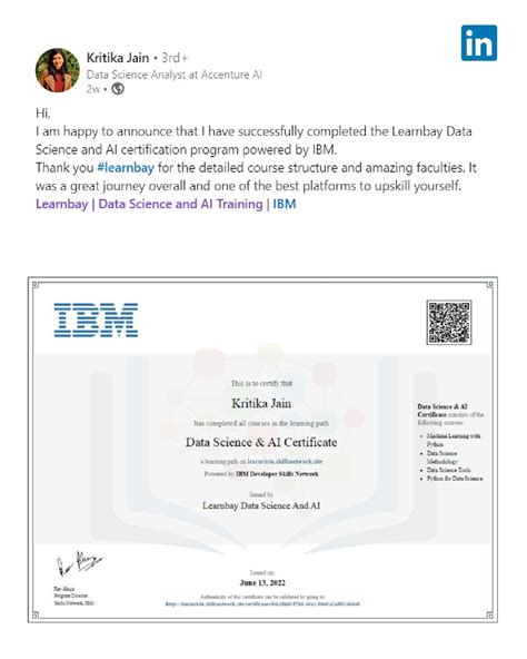 Learnbay On Linkedin Congratulations Learnbay Learnbaydatascience