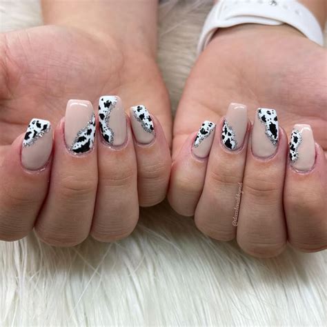 Cow Print Nails Rodeo Nails Country Nails Cowboy Nails