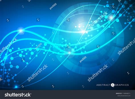 Structure Molecule Communication Dna Atom Neurons Stock Vector Royalty Free 1199048371