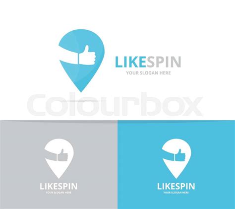 Vector Of Map Pointer And Like Logo Combination Gps Locator Colourbox